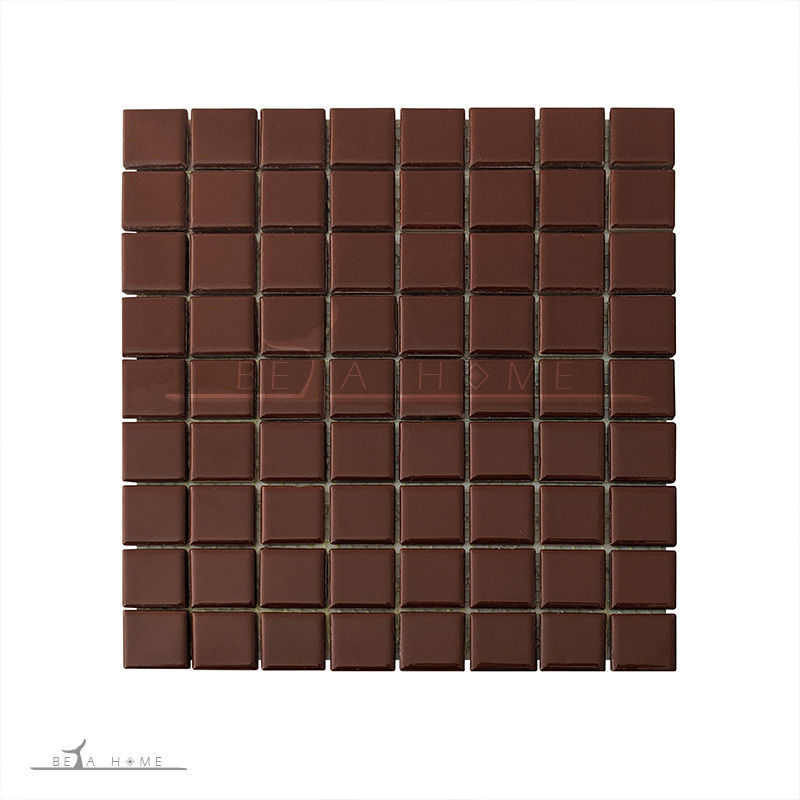 Porcelain Mosaic Tiles | Dark Brown | Betahome