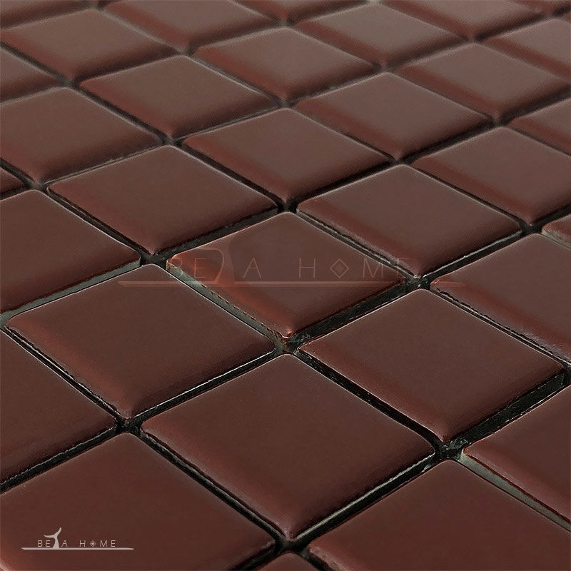 Porcelain Mosaic Tiles | Dark Brown | Betahome