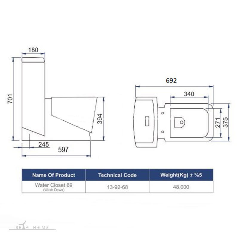 Modern Toilets | Mega Modern Square Toilet| Betahome